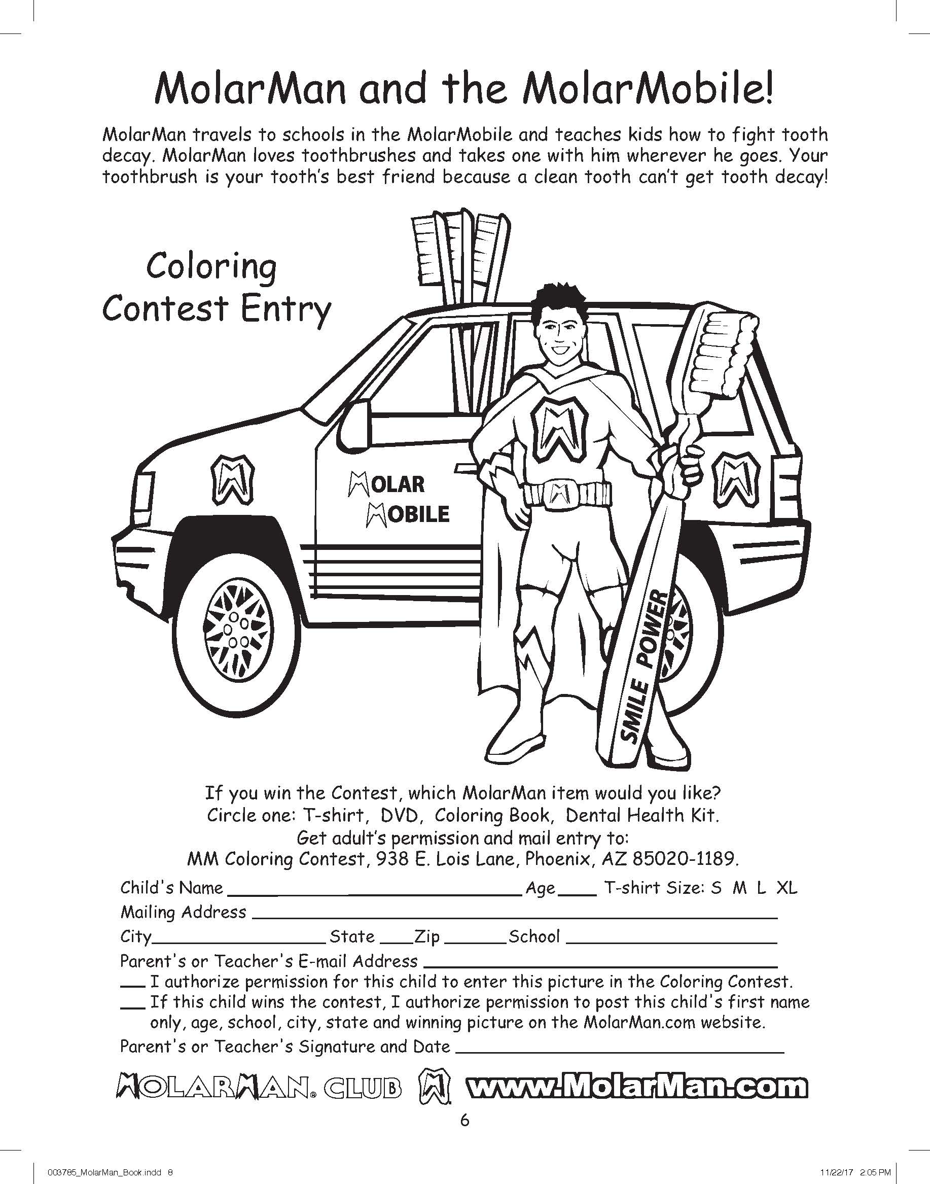 Coloring Contest – Print Out Entry Forms - Dr. Gary Johnson